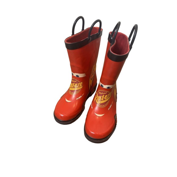 Disney | Shoes | Disney Pixar Cars Lightning Mcqueen Rain Boots Kids ...